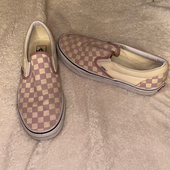 Vans | Shoes | Vans Pink And White Checkered Size Men | Poshmark